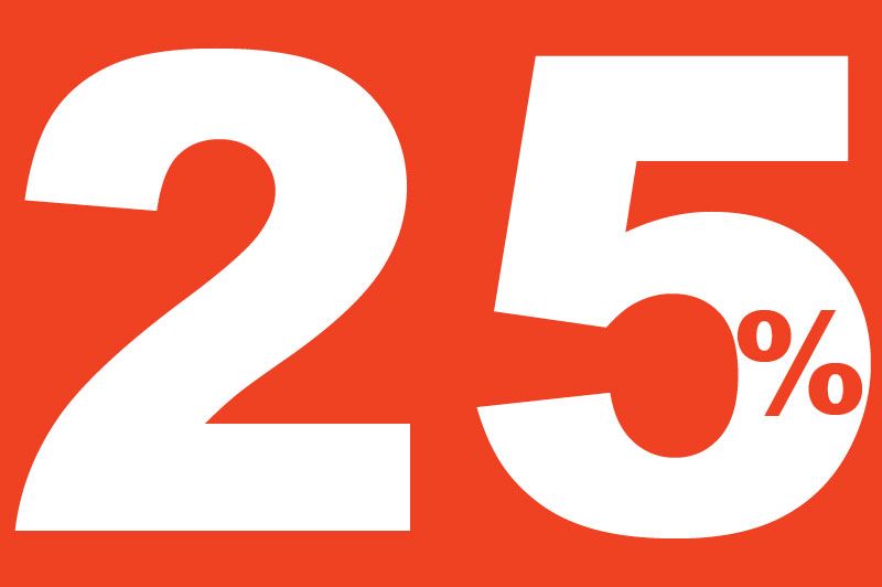 25 Percent Of 25